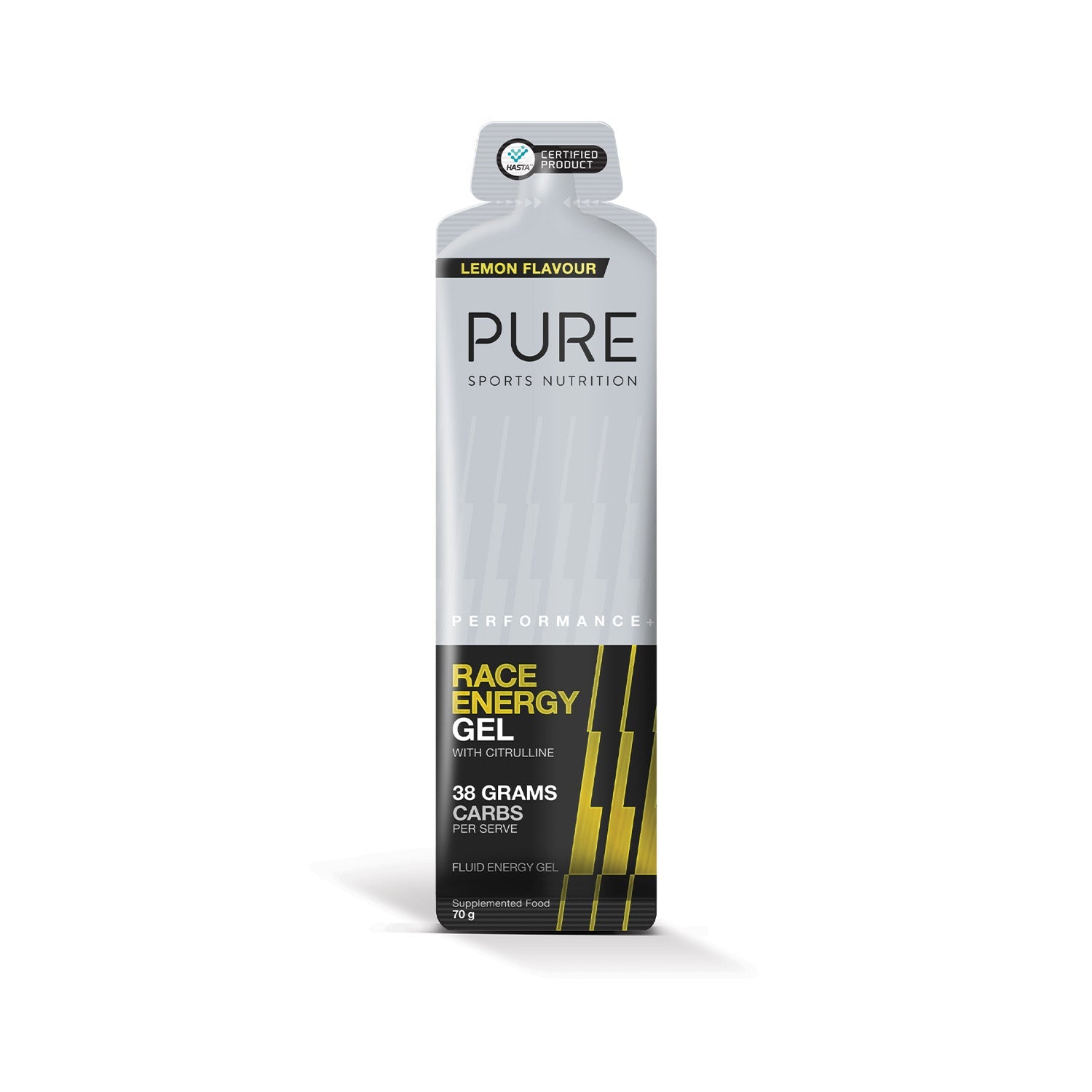 PURE Performance + Race Energy Gel | 38g Carbs + Electrolytes | Run Trails